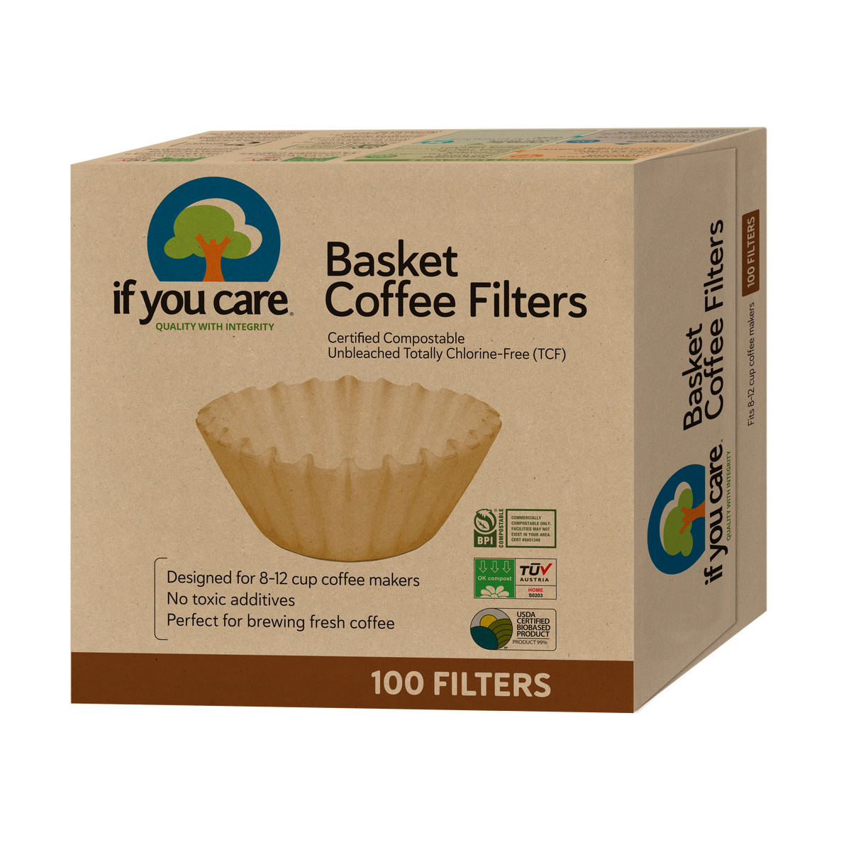 8" Basket Coffee Filters – If You Care